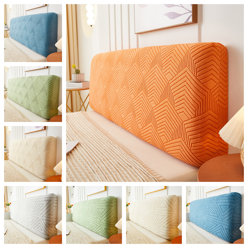 headboard cover, Solid Color 3D Jacquard Bedside Cover, All-Inclusive ...