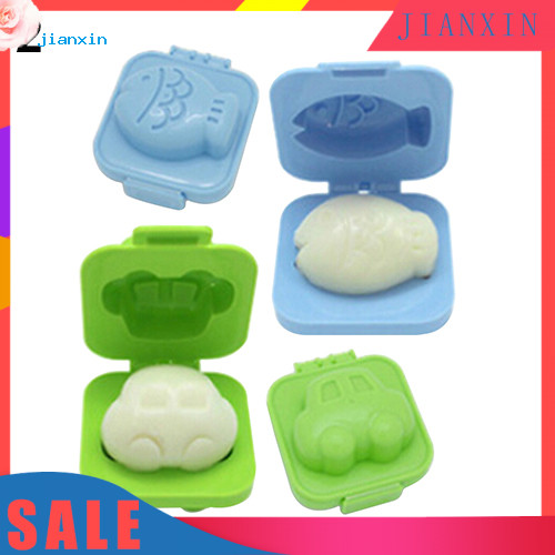 2x Cute Cartoon Boiled Egg Rice Mold Bento Maker Sandwich Cutter ...