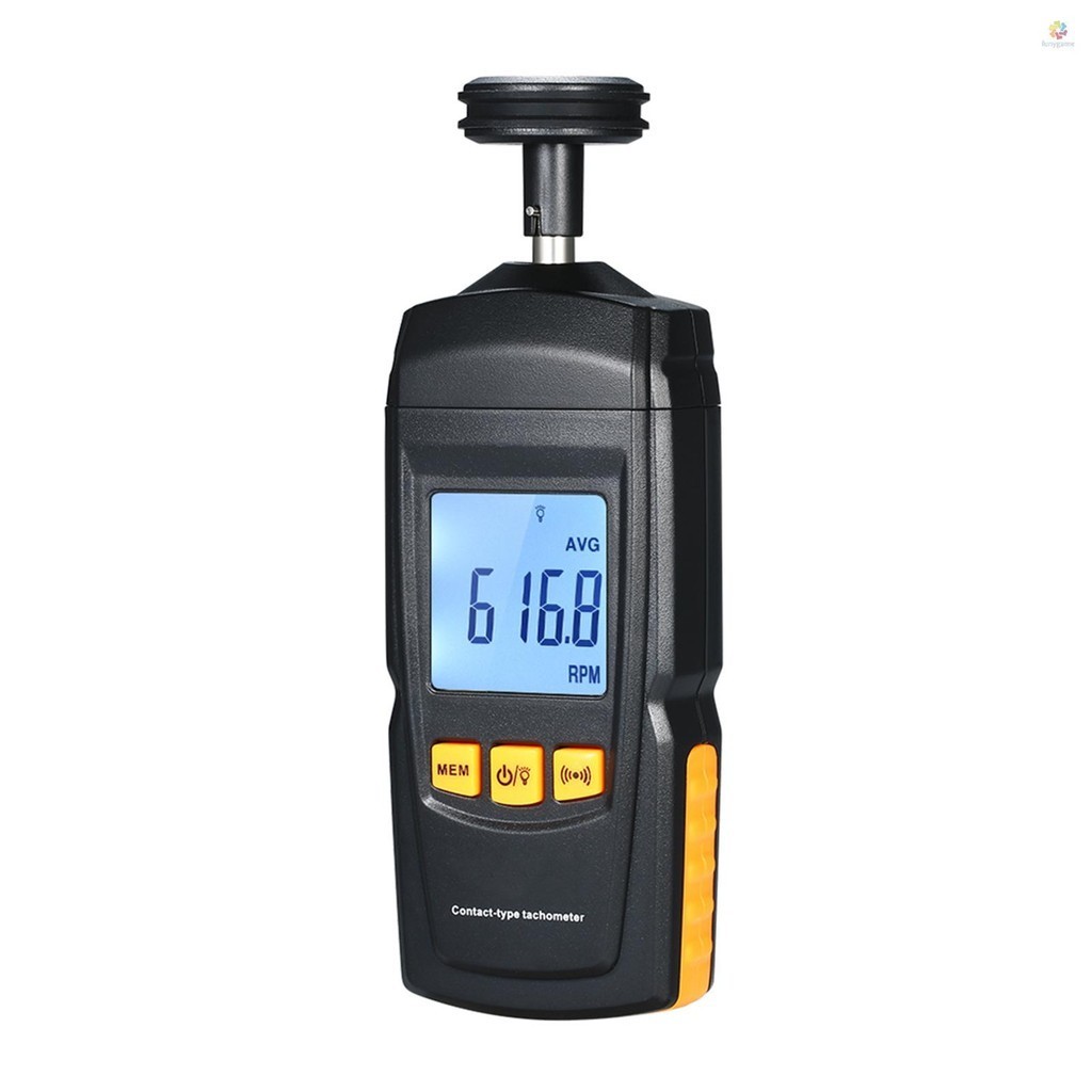 Digital Tachometer Handheld Contact Motor Tachometer LCD Speedometer ...