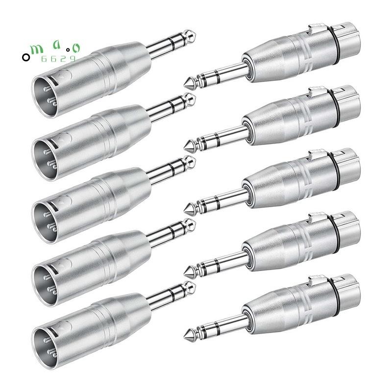10 Pack XLR Adapter, 5 Pcs Male to XLR Male Adapter and 5 Pcs Male to ...