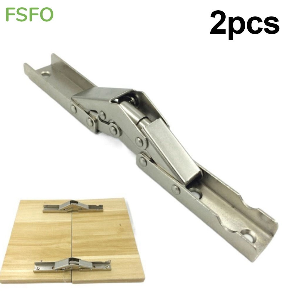 FSFO| 2Pcs/Set 90 Degree Self-Locking Folding Hinges Brackets Spring ...