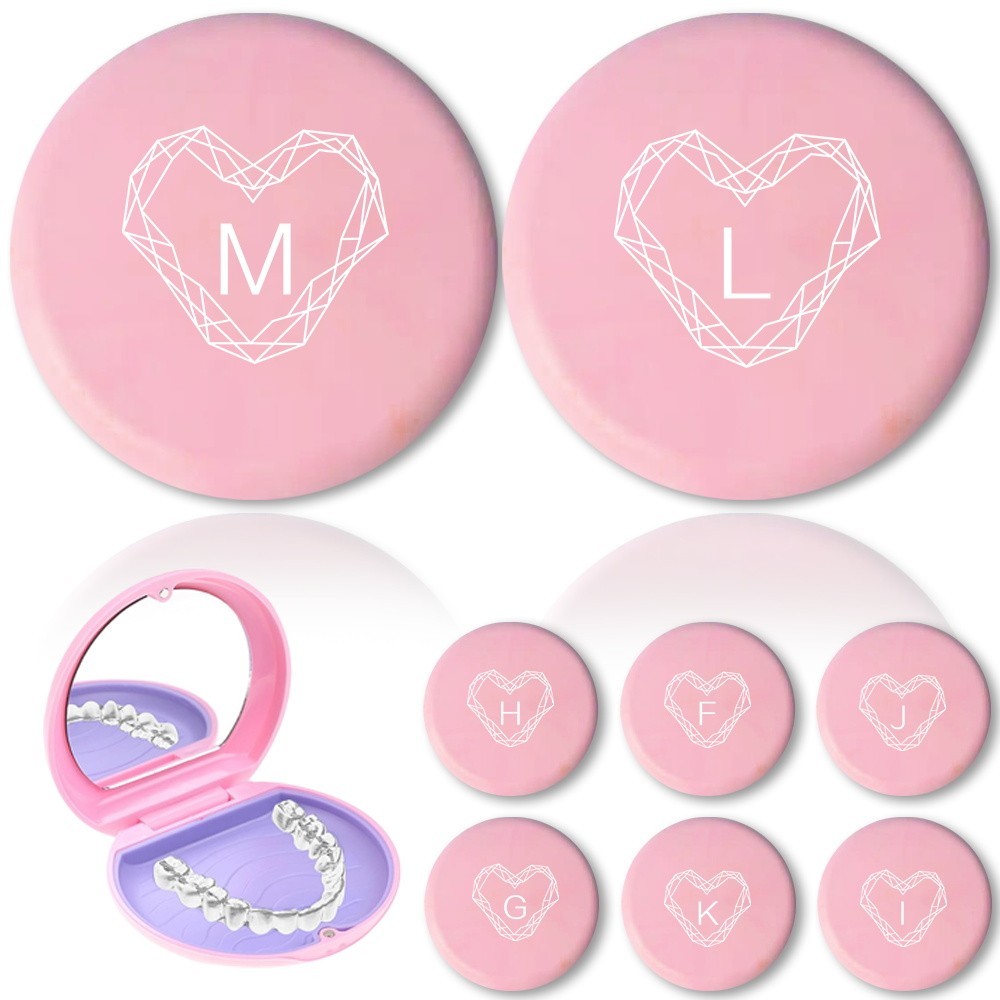 Daily Diamond Letter Pattern Retainer Case Milk Teeth Case Aligner ...