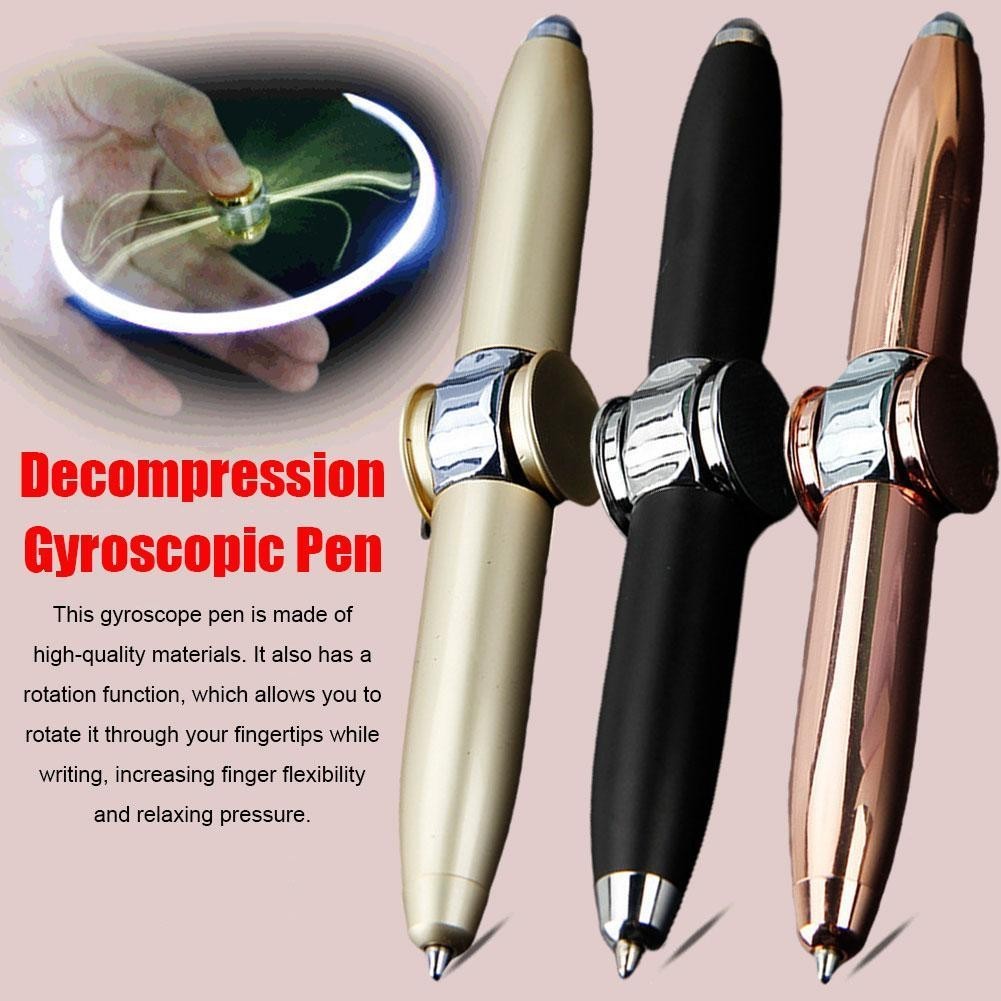Led Fidget Spinner Pen With Shimmering Metallic Design Cool To The ...
