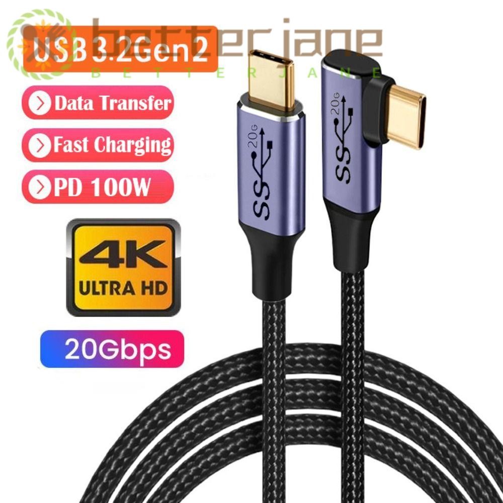 BETTER-JANE USB 3.2 Gen 2 Type-C Cable, 20Gbps PD 100W Fast Charging ...