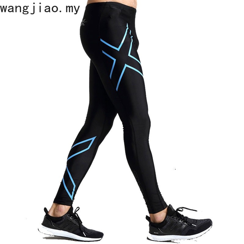 2.x.u Men's Running Compression Pants Men Gym Fitness Tight Leggings ...