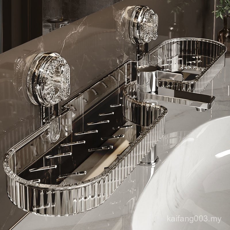 Faucet Suction Cup Shelf Toilet Perforated Toilet Bathroom Hand Wash ...