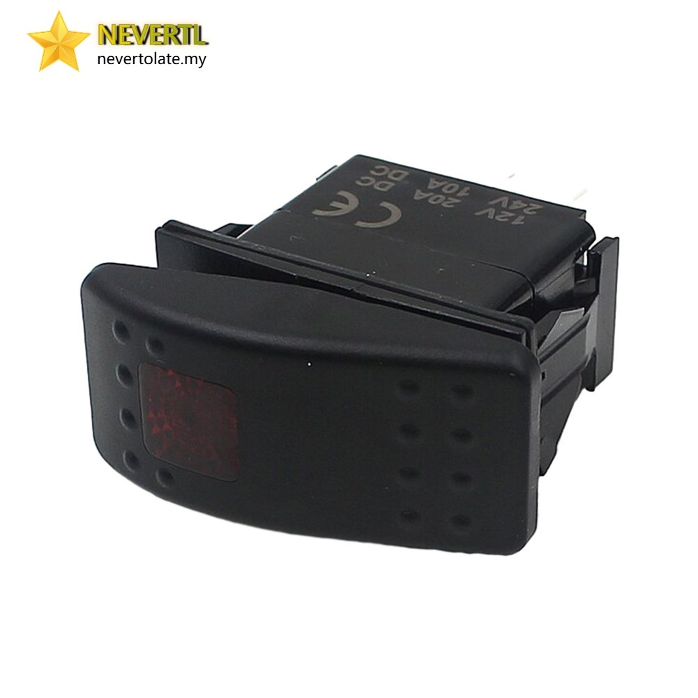 [LUMY] Marine Boat Trailer RV Rocker Switch ON-OFF SPST 3 Pin 1 Red LED ...