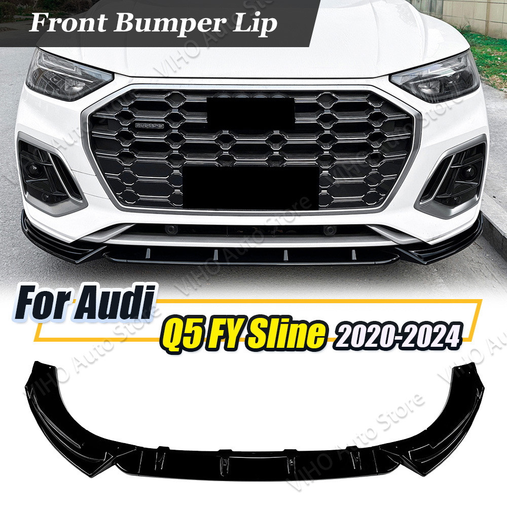 For Audi Q5 FY S-line 2020 2021 2022 2023 2024 Car Front Bumper Lip Spoiler Lower Diffuser ...