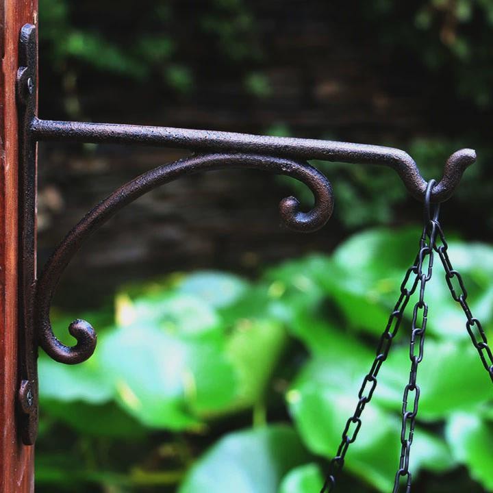 Rak Bunga Gantung Dinding Seni Besi Retro Kreatif Balkoni Luaran Rak ...