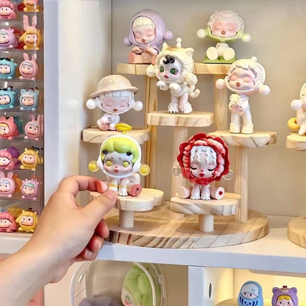 Wood Display Staircase Stand Acrylic Staircase Storage Rack Popmart ...