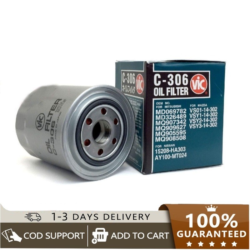 Vic Oil Filter C-306 Mitsubishi Montero4D56, Adventure,Pajero, Starex ...