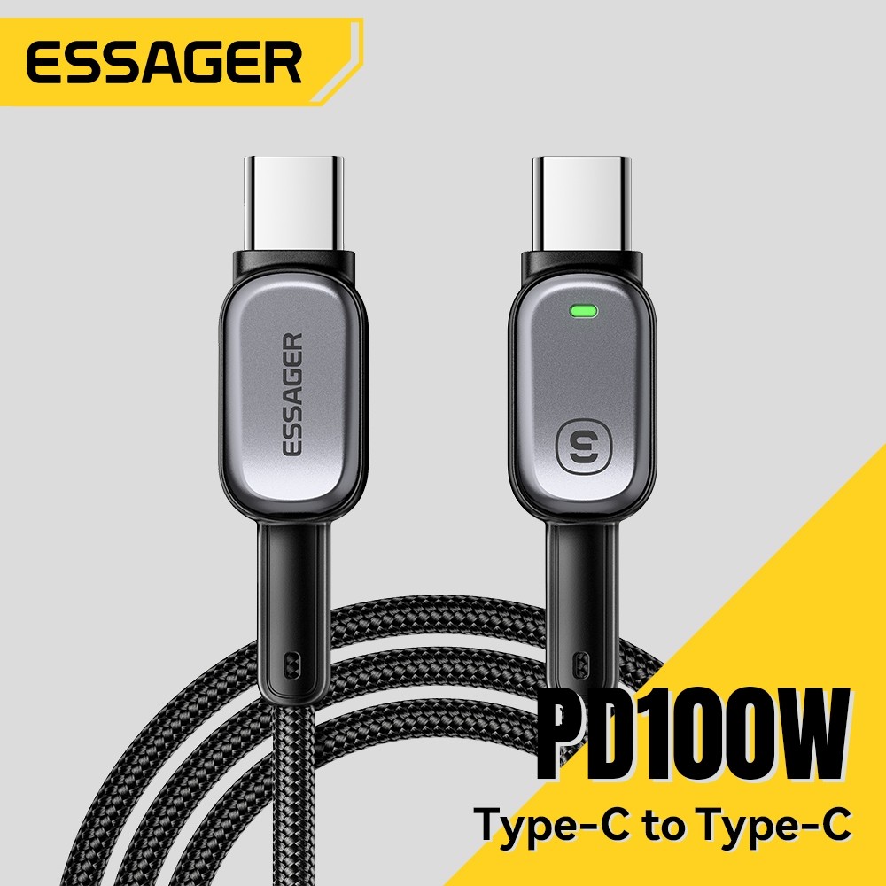 Essager 100w/60W 5A Type C to Type C E-Marker Chip Variable Light Fast ...
