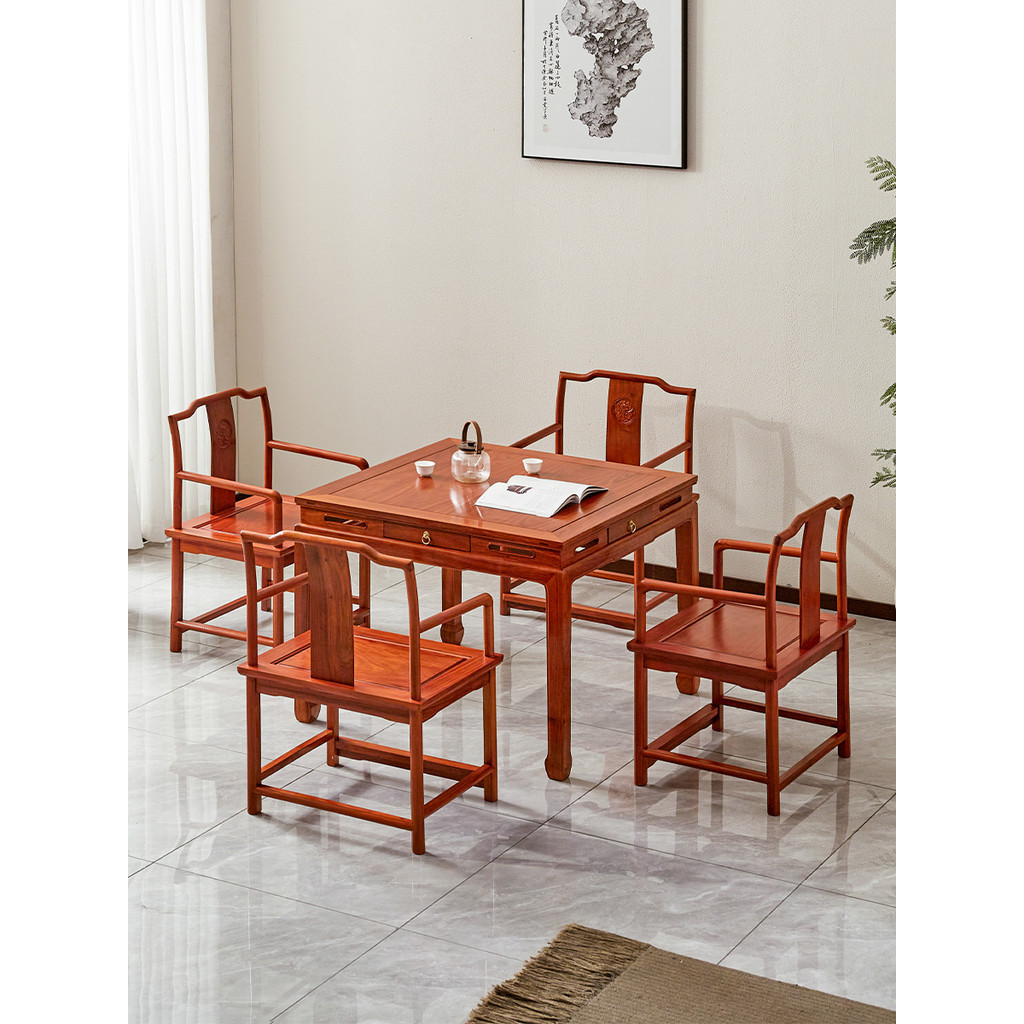 Meja Persegi Kayu Huali Meja Makan Gaya Cina Baharu Meja Catur Penuh ...