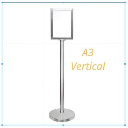 Display Sign Board Stand, Stainless Steel, 1450mm (H), A3 Vertical ...