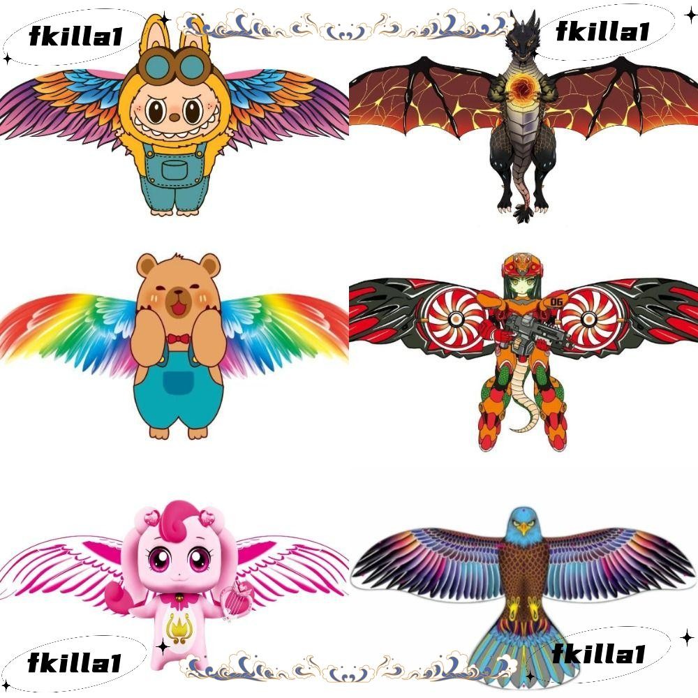 FKILA Cartoon Kite, Capybara Easy To Fly Fishing Rod Kite, Anime Figure ...