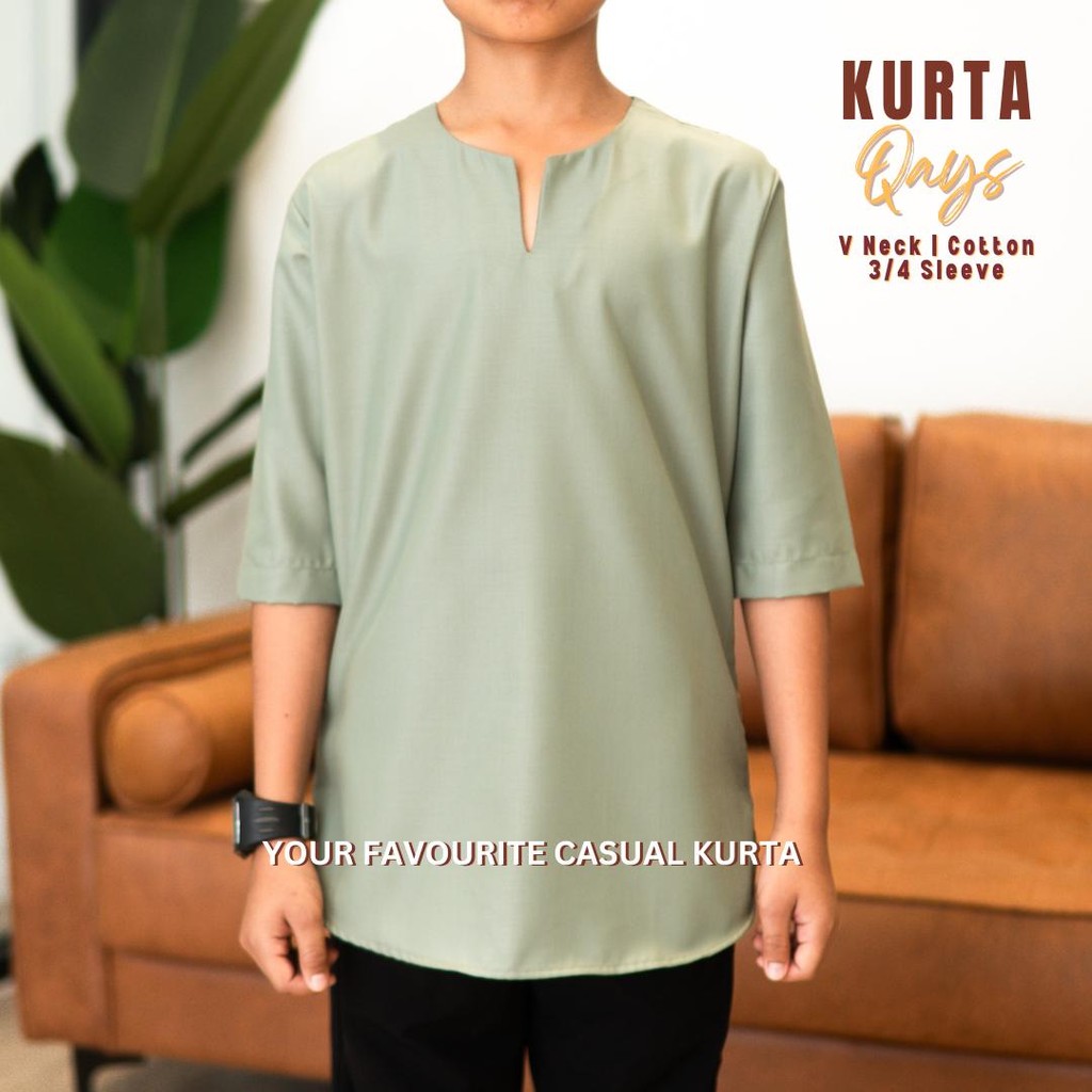 Kurta Qays KIDS : V 3 Suku, Japanese Cotton, Tailored Fit | Shopee Malaysia