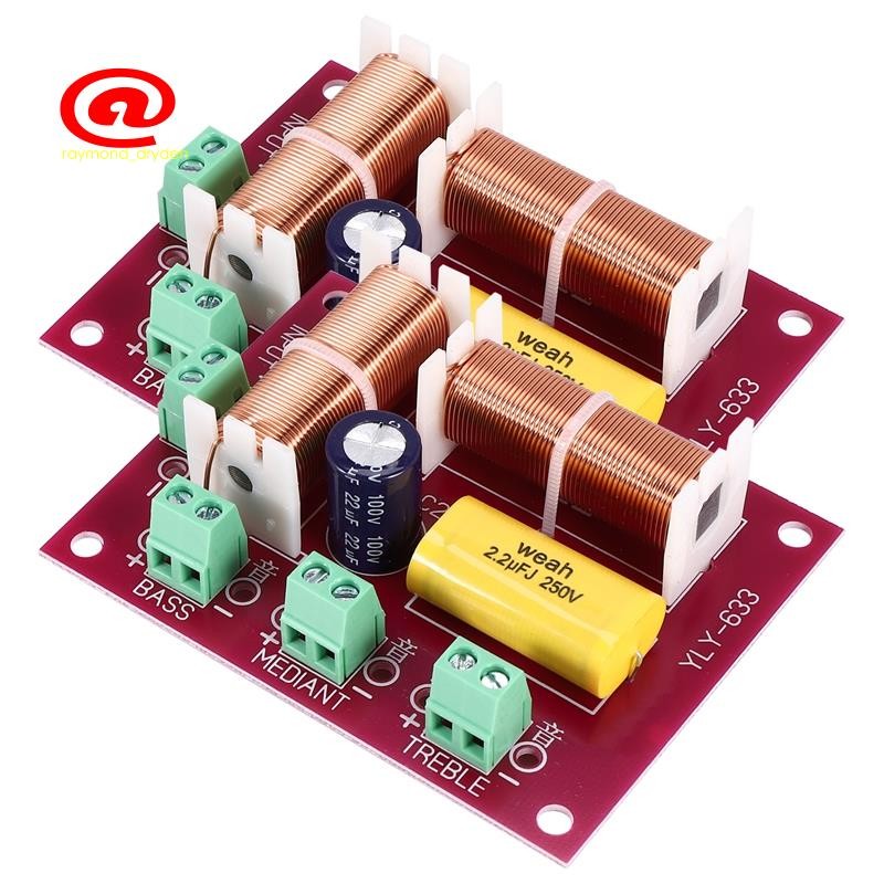 2Pcs 200W 3 Way Audio Speaker Crossover Treble + Midrange + Bass Crossover Speakers Filter ...