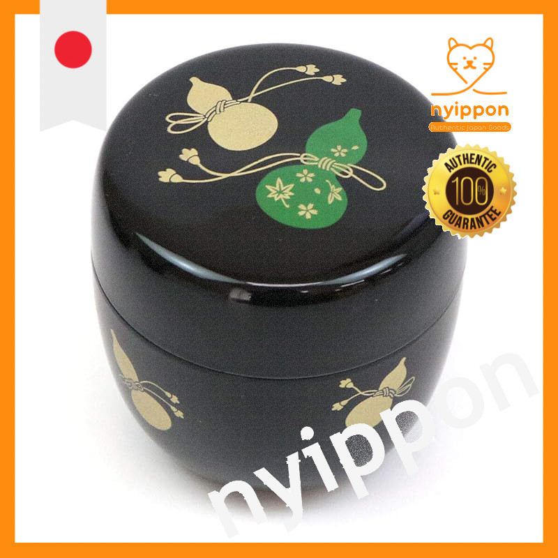 Tea Ceremony Tools Natsume Teapot Medium Natsume Black Hiratsuki Maki-e ...