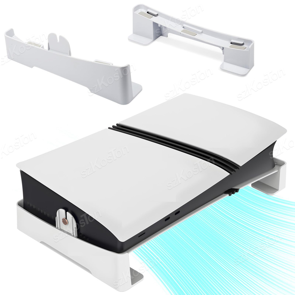 for PS5 Pro Horizontal Stand with Anti-Slip Cooling Base, Space-Saving ...