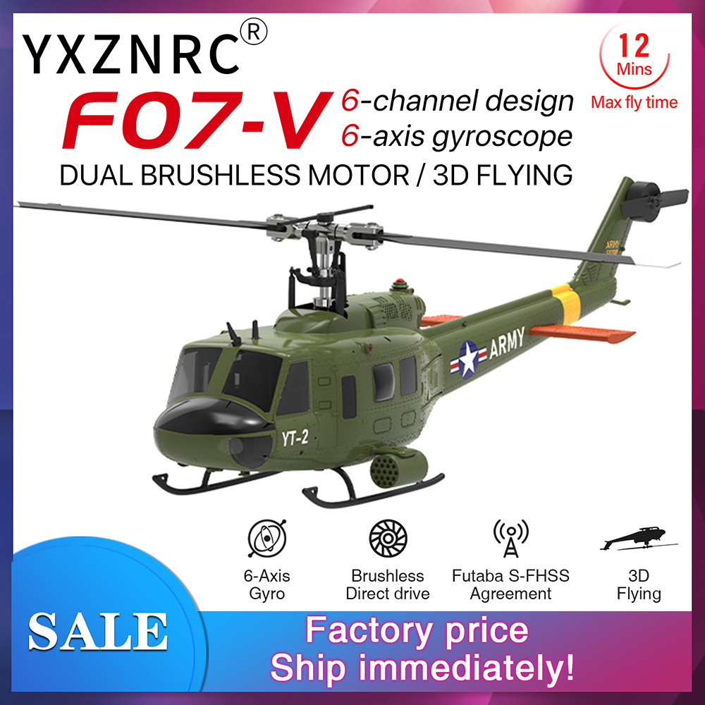 New YUXIANG RC Helicopter F07-V 2Battery 6-axis Gyro 3D Flying Dual ...