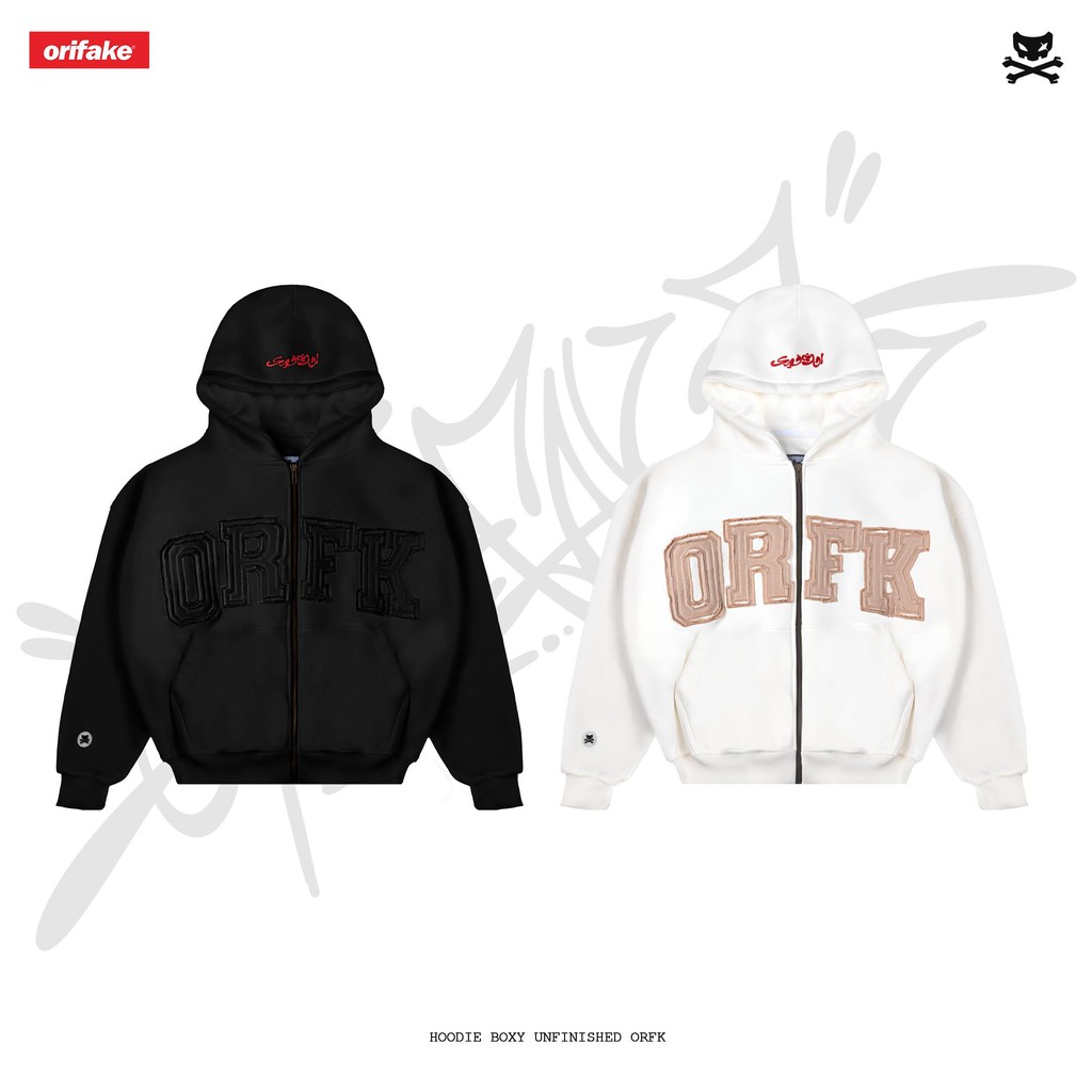 Orifake - Unfinished Boxy Hoodie ORFK 400gsm | Shopee Malaysia