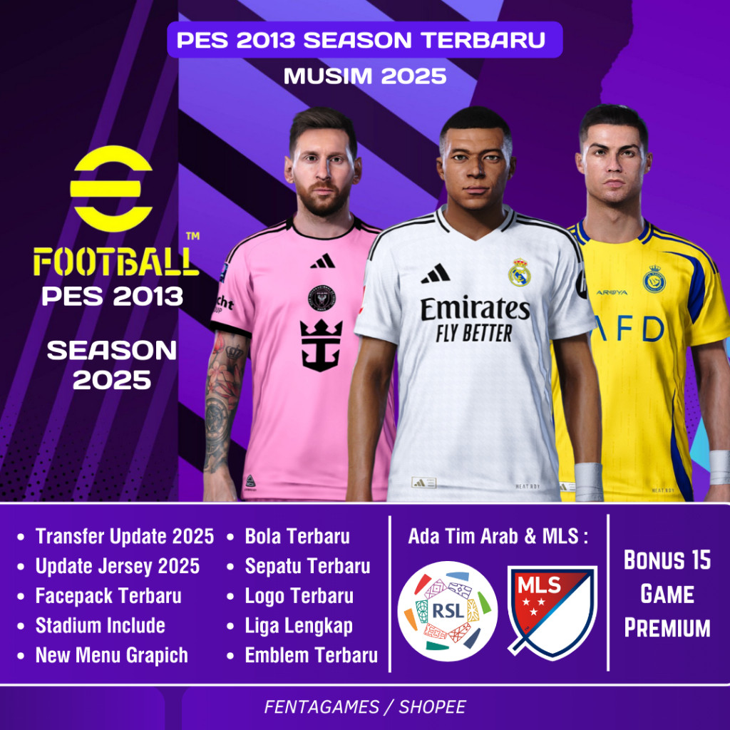 PES 2013 SEASON 2025 - PC GAME - LAPTOP GAME - PES GAME - BUY 2 GET 1 ...