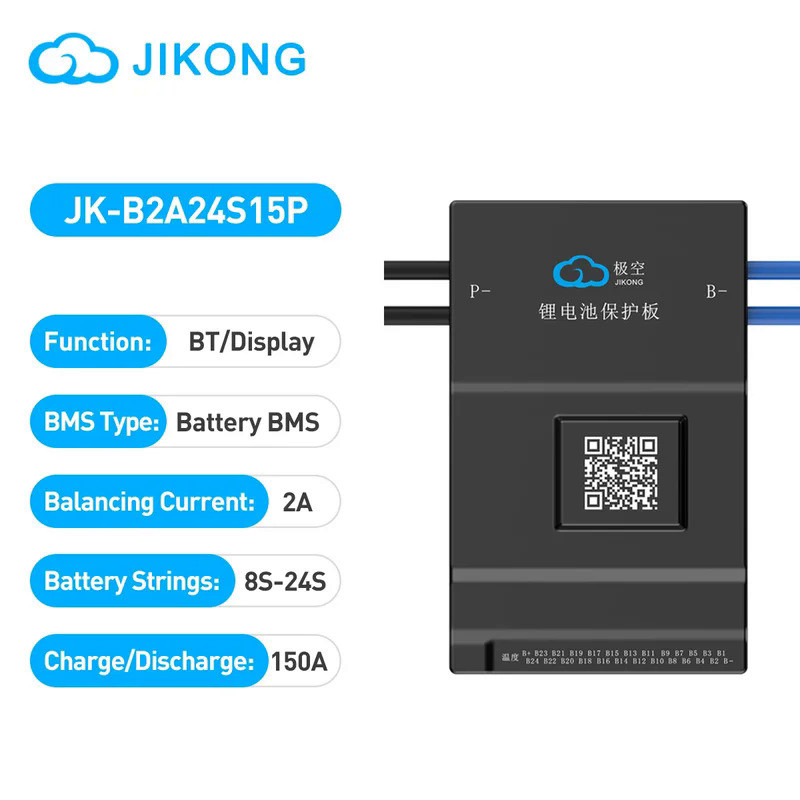 JIKONG JK-B2A24S15P 8S-24S 48V 72V 150A Smart BMS 4S-24S 150A Li-Ion LiFePo4 LTO Batteries Smart ...