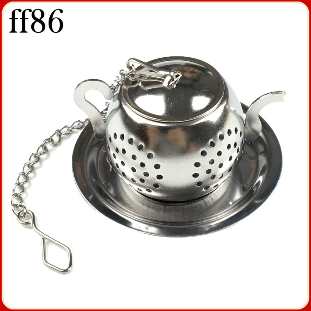 Teapot Shape Tea Infuser Stainless Steel with Fine Holes Coffee Leaf ...