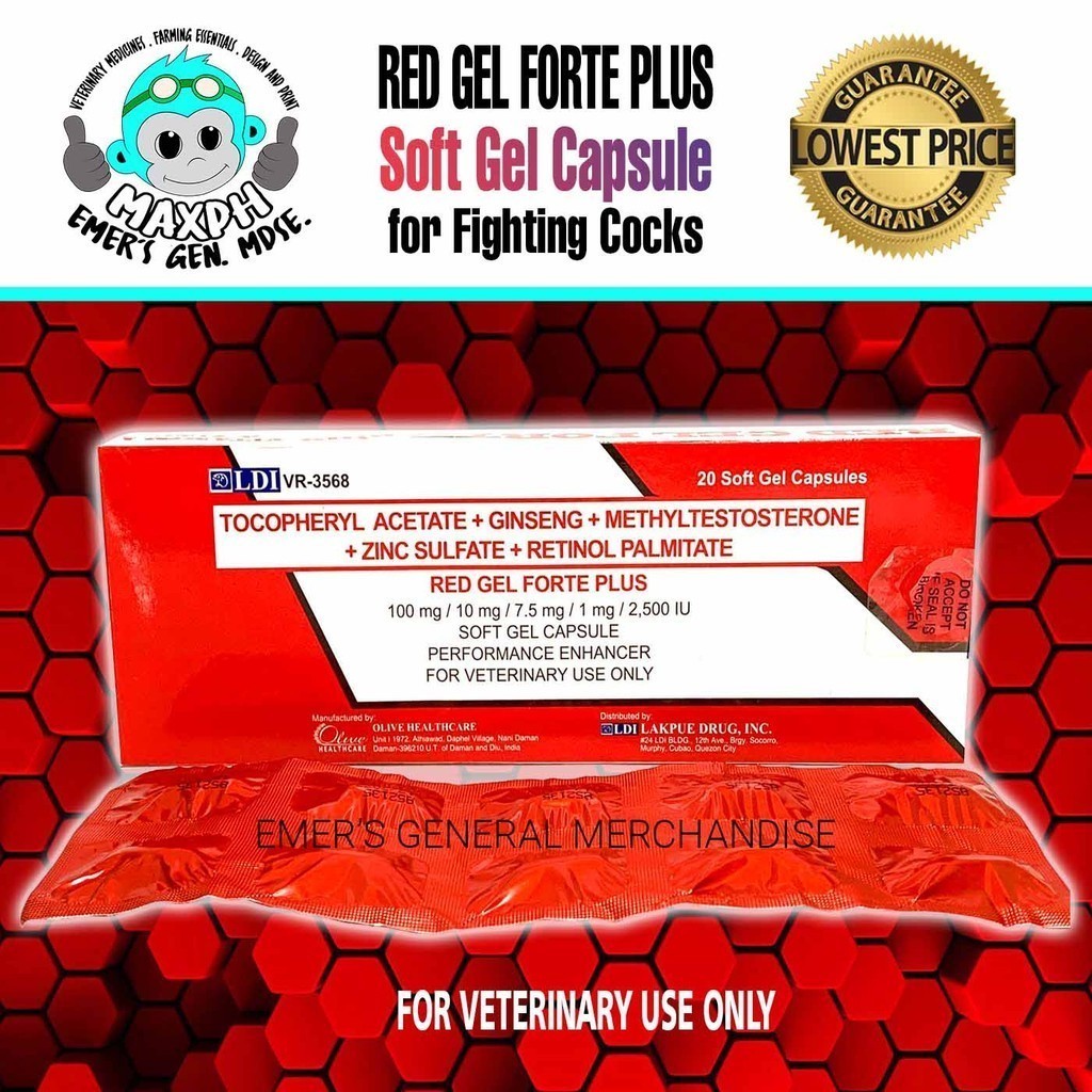 Red Gel Forte 20 soft gel capsules (for Chickens) | Shopee Malaysia