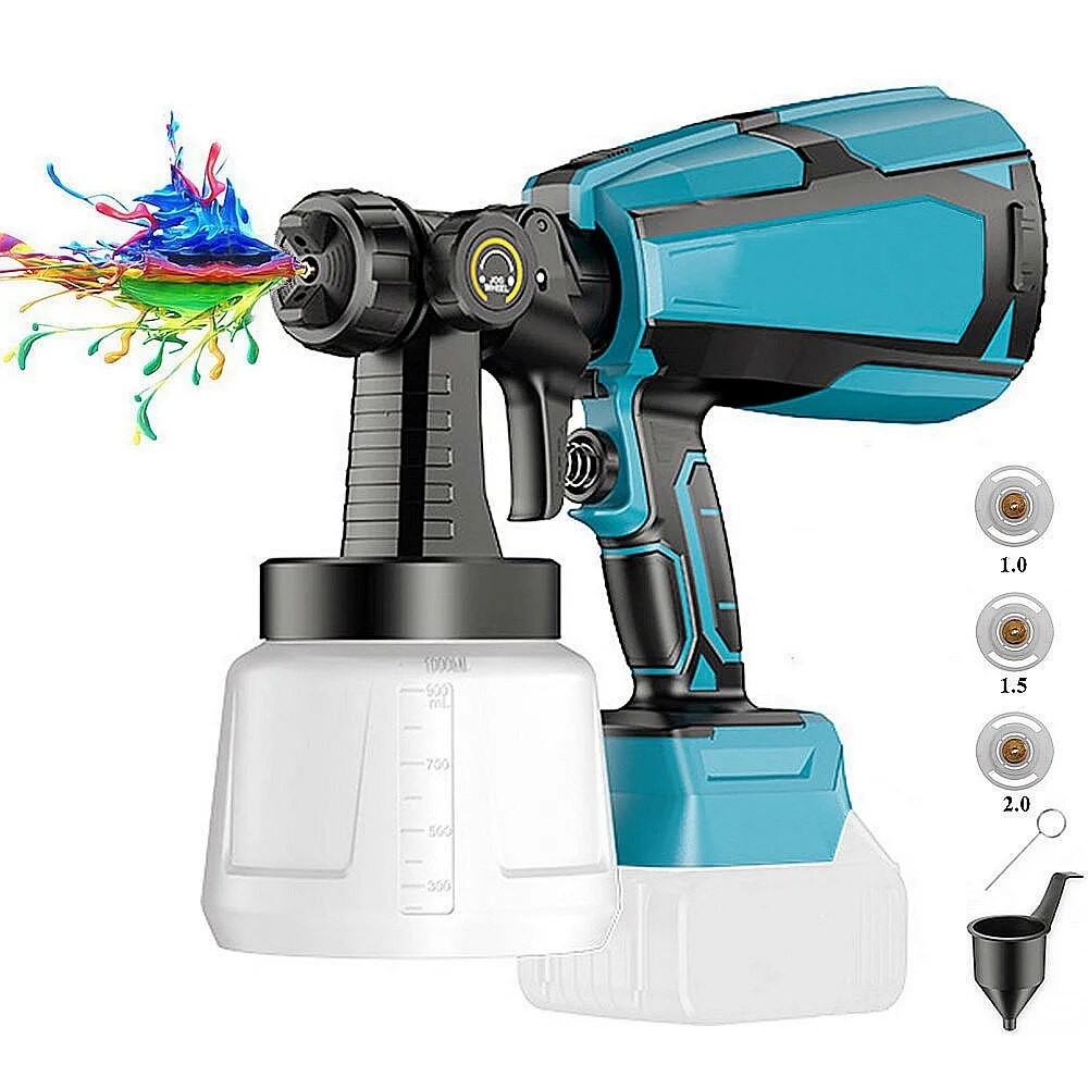 Electric Paint Sprayer Gun Cordless Sprayer Coating Steel Metal Wood ...