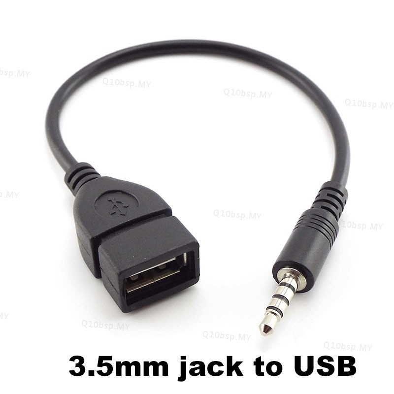 3.5mm jack male to USb Female Converter Audio Cable Adapter Connector ...