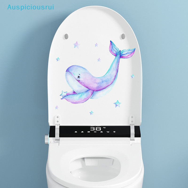 Auspiciousrui Ocean Series Toilet Stickers Watercolor Hand Drawn ...