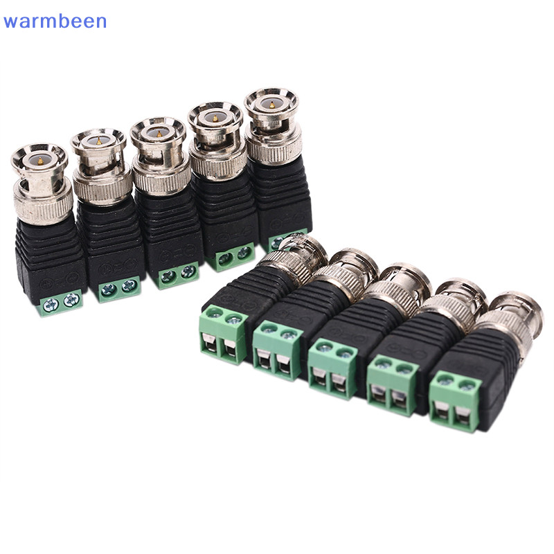 (warmbeen) 10 Male Coax CAT5 To Coaxial BNC Cable Connector adapter ...