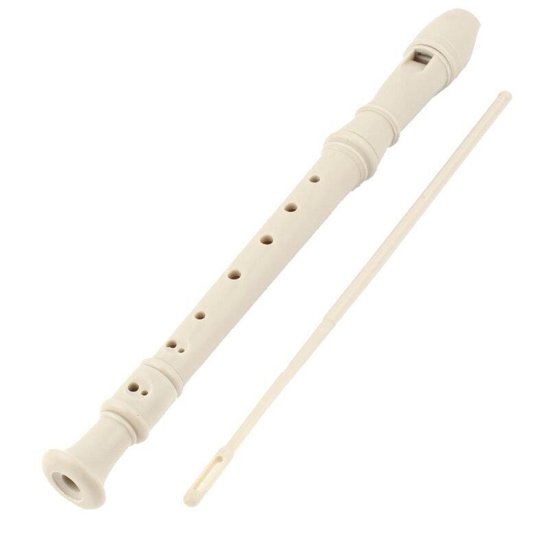 8 Holes C Key Flute Cream Flute German Style Recorder Wind Alat Muzik ...
