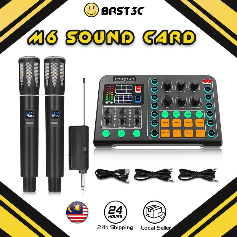 M6 SoundCard Support 48V Condensor Microphone OTG Transmission lossless ...