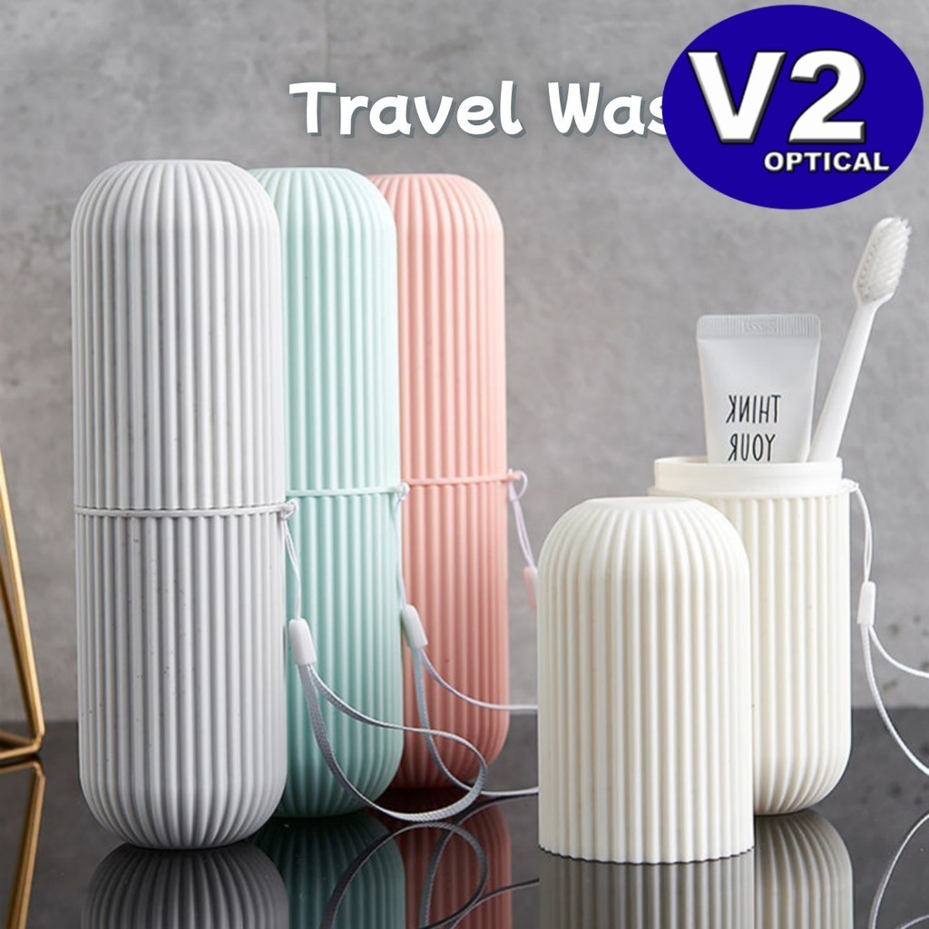 Travel Toothbrush Storage Cup Portable Toiletries Casing Toothpaste ...