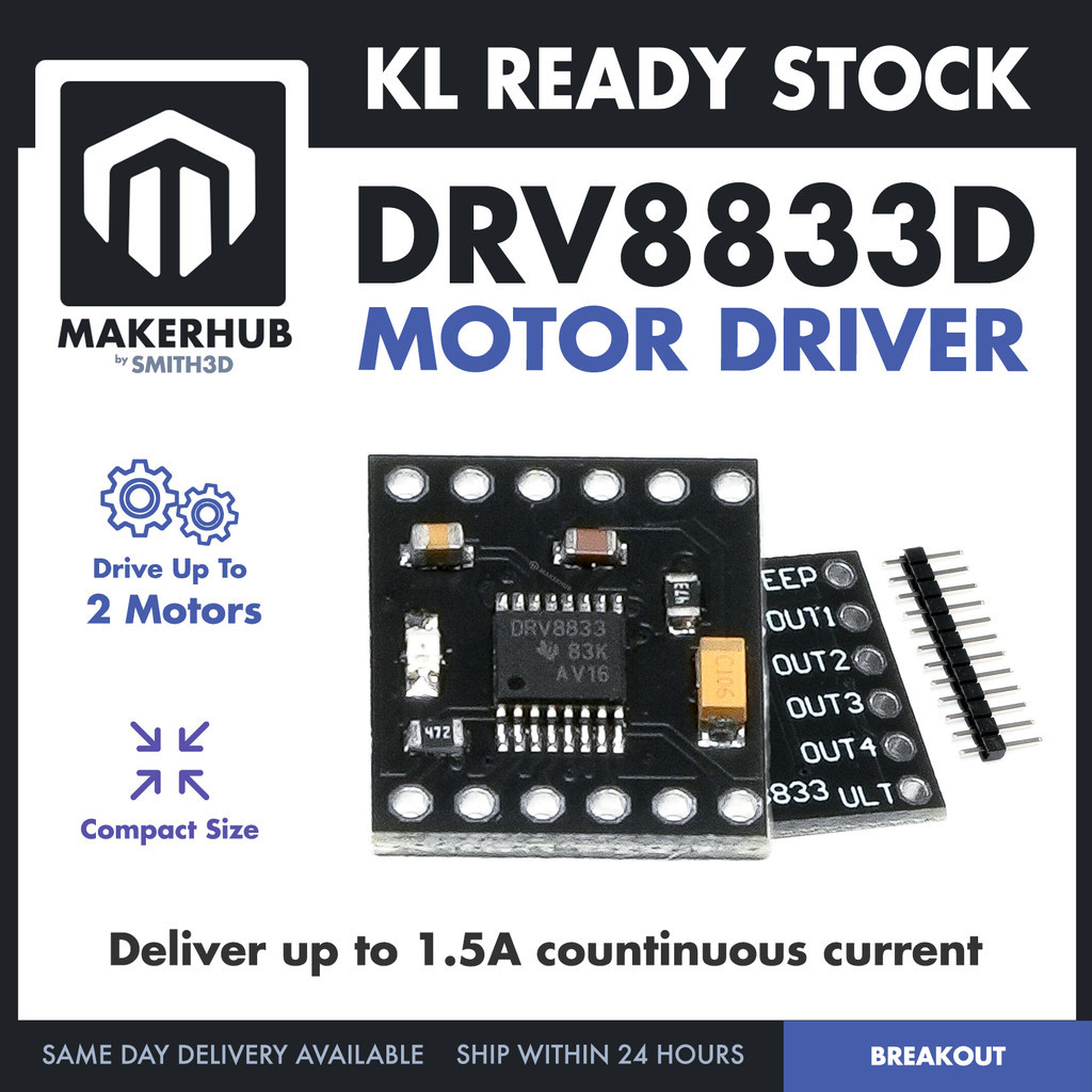 Drv8833 Dual Motor Driver 2 Dc Motors 1 5a Arduino Smart Car Project