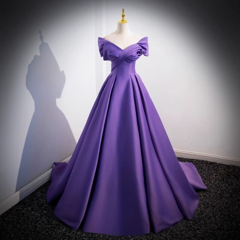 Hawlife Korean Deep Purple Elegant Banquet Ball JS Cocktail Debut ...