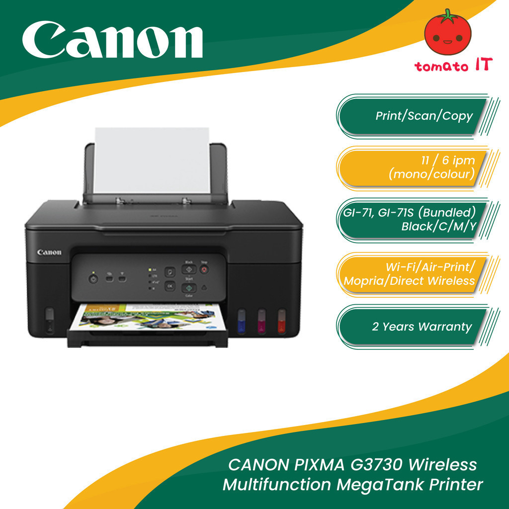 CANON PIXMA G3730 Wireless Multifunction MegaTank Printer | Shopee Malaysia