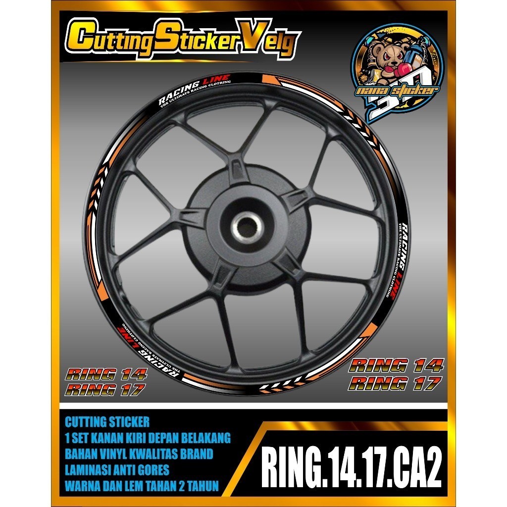 Universal Rim Stickers Ring 14, Ring 17 For All Motorcycle Rims ...