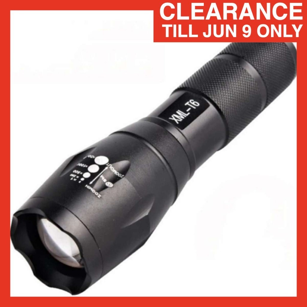 (ALUMINIUM BODY + SUPER BRIGHT) T6 LED Torchlight Cree XML Flashlight 5 ...