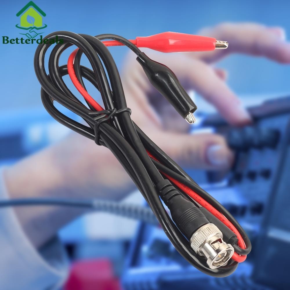 BNC Male Plug To Dual Oscilloscope Measurement Cable Alligator Clips ...