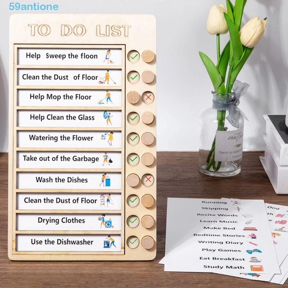 ANTIONE Kids Checklist Boards, Detachable Handmade Daily Task Planning ...