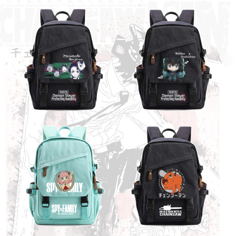 Cross-border Anime Backpack Spy Play House Electric Sawman Backpack New ...