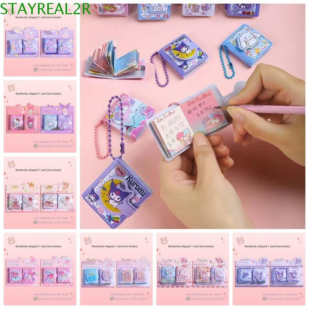 STAYREAL2R 2pcs/set Cartoon Mini Notebook, with Keyring Cartoon Kuromi ...
