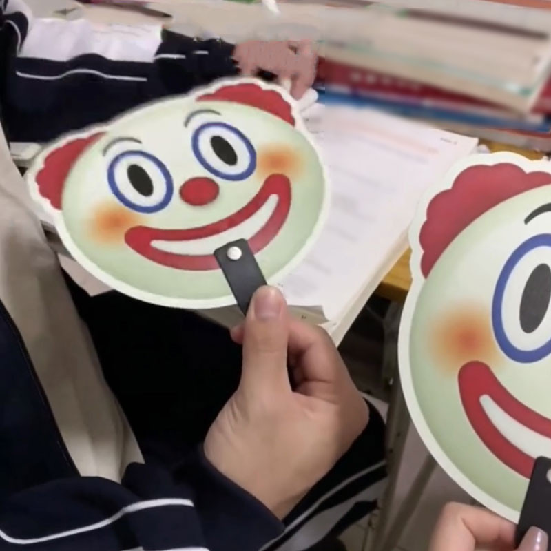 Creative Joker Mask Fan Cartoon Clown Hand Fans Portable Outdoor Summer ...