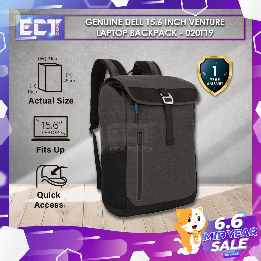 Genuine Dell 15.6 inch Venture Laptop Backpack - 020T19 | Shopee Malaysia