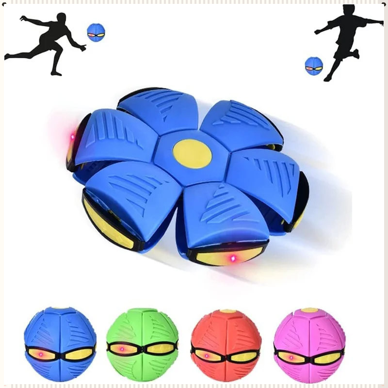 Magic Flying Saucer Ball Flying Ball with Light Flat Throw Disc Ball ...