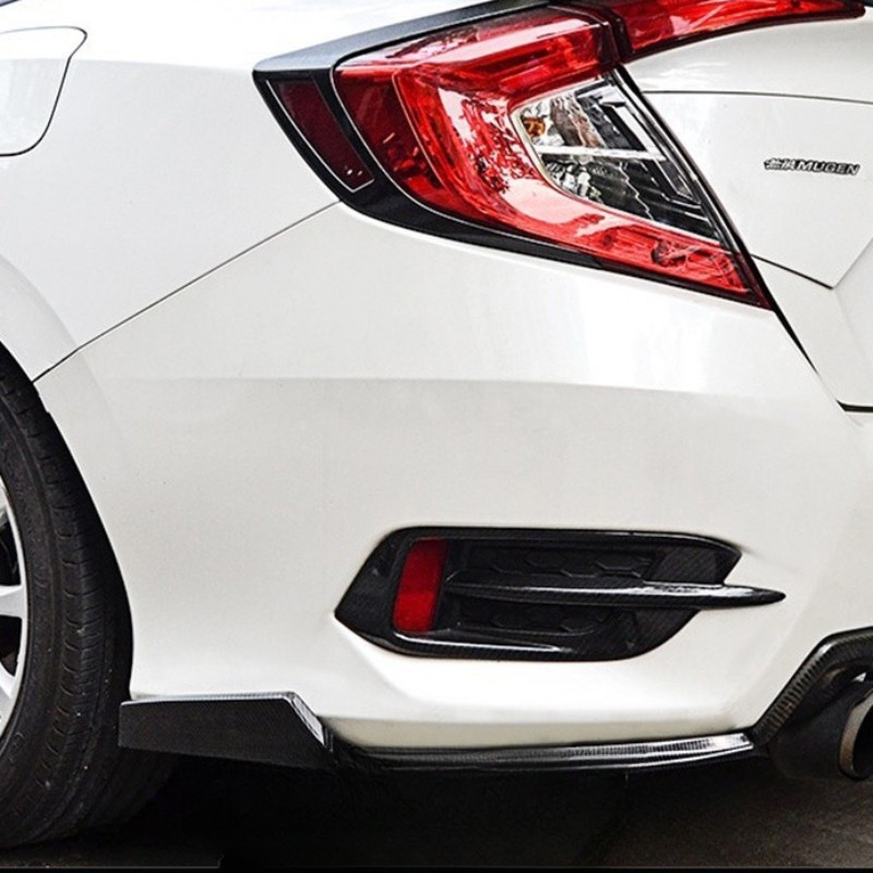 2017-2021 Honda Civic FC Rear Bumper Side Rear Diffuser Lips Rear Lip ...