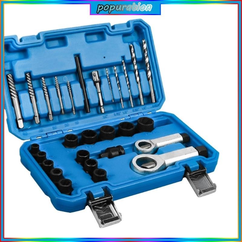 POP Pack of 28 Damaged Nut Bolt Remover Kit Bolt Broken Nut Screw ...